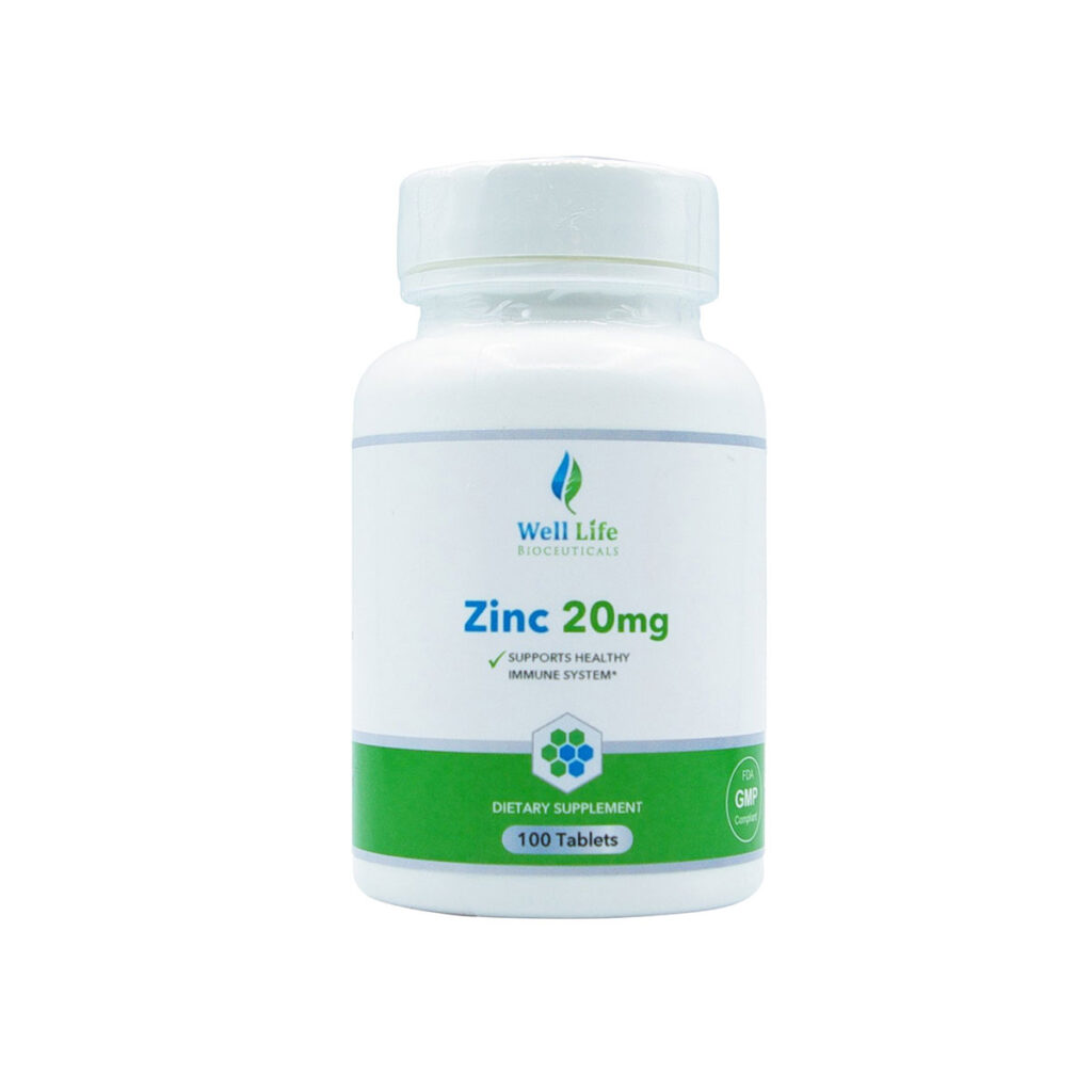 Zinc 20mg 100s - Well Life Family Medicine